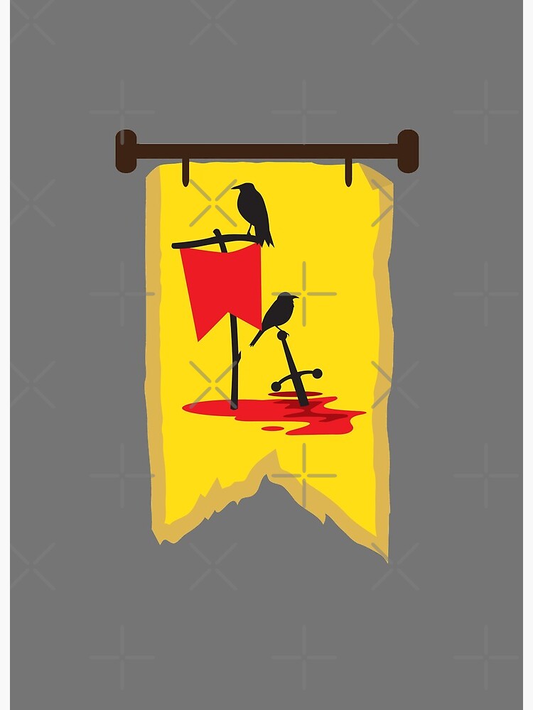 "BANNER CREST SIGIL Crows with red banners on a blood soaked ...