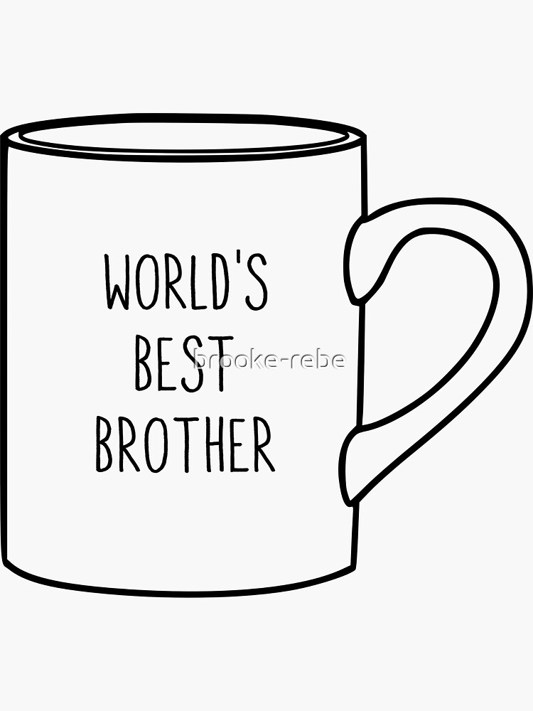 "world's best brother" Sticker for Sale by brooke-rebe | Redbubble