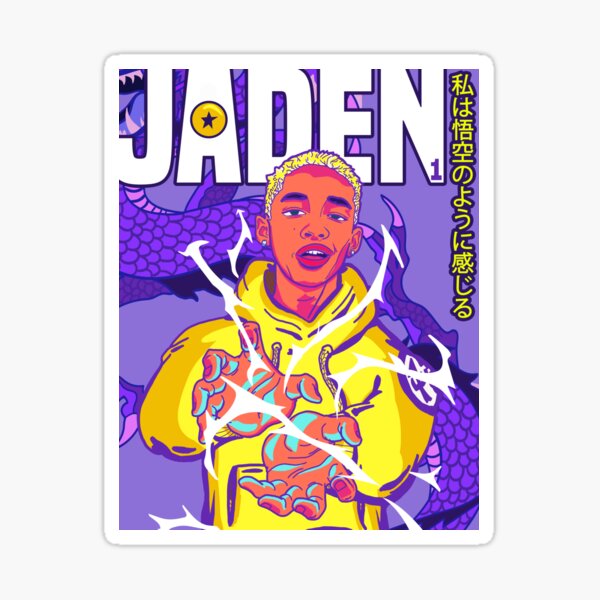 "Jaden Feeling Like Goku" Sticker for Sale by hansoloski | Redbubble