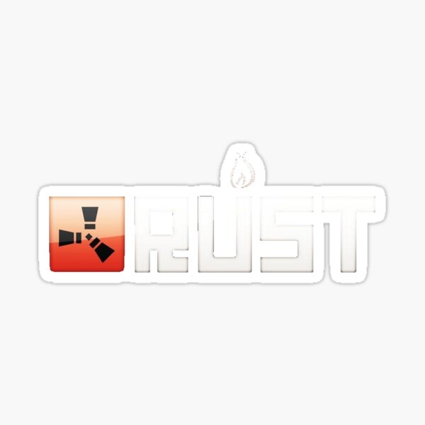 "Rust logo" Sticker for Sale by cemolamli | Redbubble