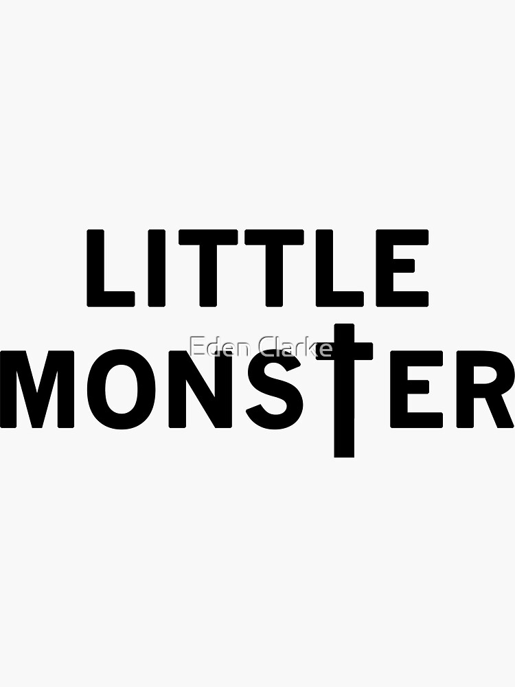 "Little Monster - Black Font" Sticker for Sale by dvey93 | Redbubble