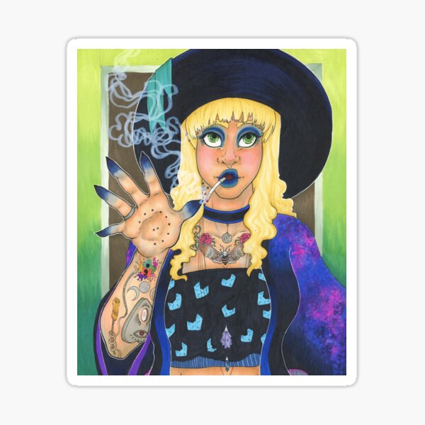 "Witch Knight Wannabe" Sticker for Sale by Ashemarieart | Redbubble