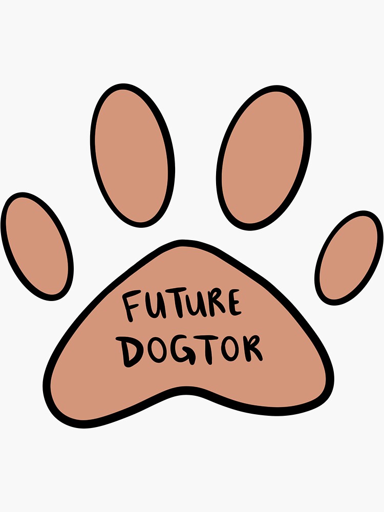 "Future Dogtor" Sticker for Sale by vadasyva | Redbubble