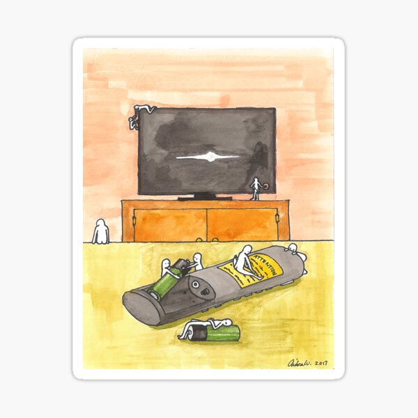 "T.V. " Sticker for Sale by aikawabe | Redbubble
