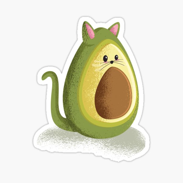 "Cat Avocado Design" Sticker for Sale by chinnyuee | Redbubble