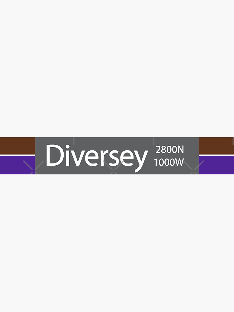 "Diversey Station" Sticker by RossDillon | Redbubble