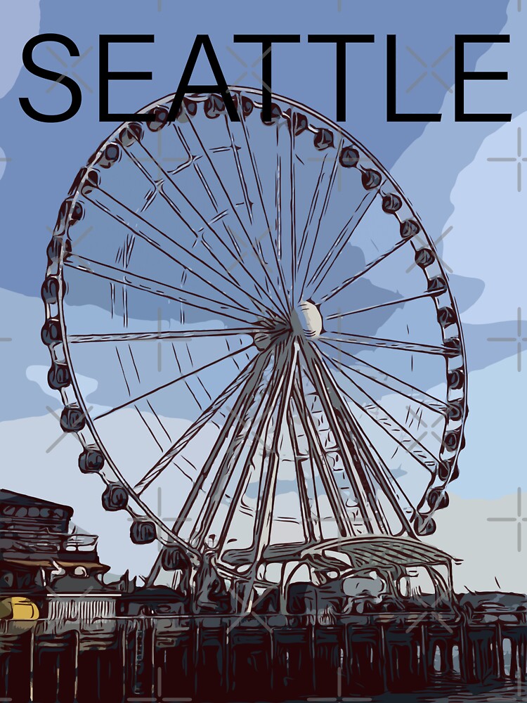 "Seattle Wheel" Sticker by welshdesigns | Redbubble
