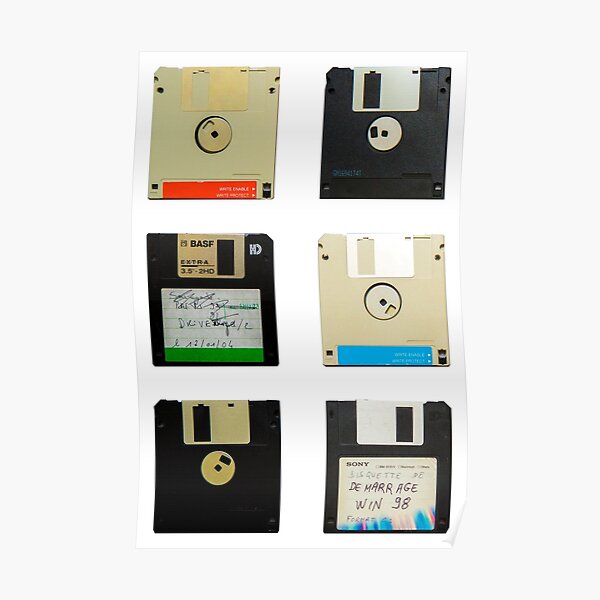 "diskette floppy disk" Poster by TShirtsByMs | Redbubble