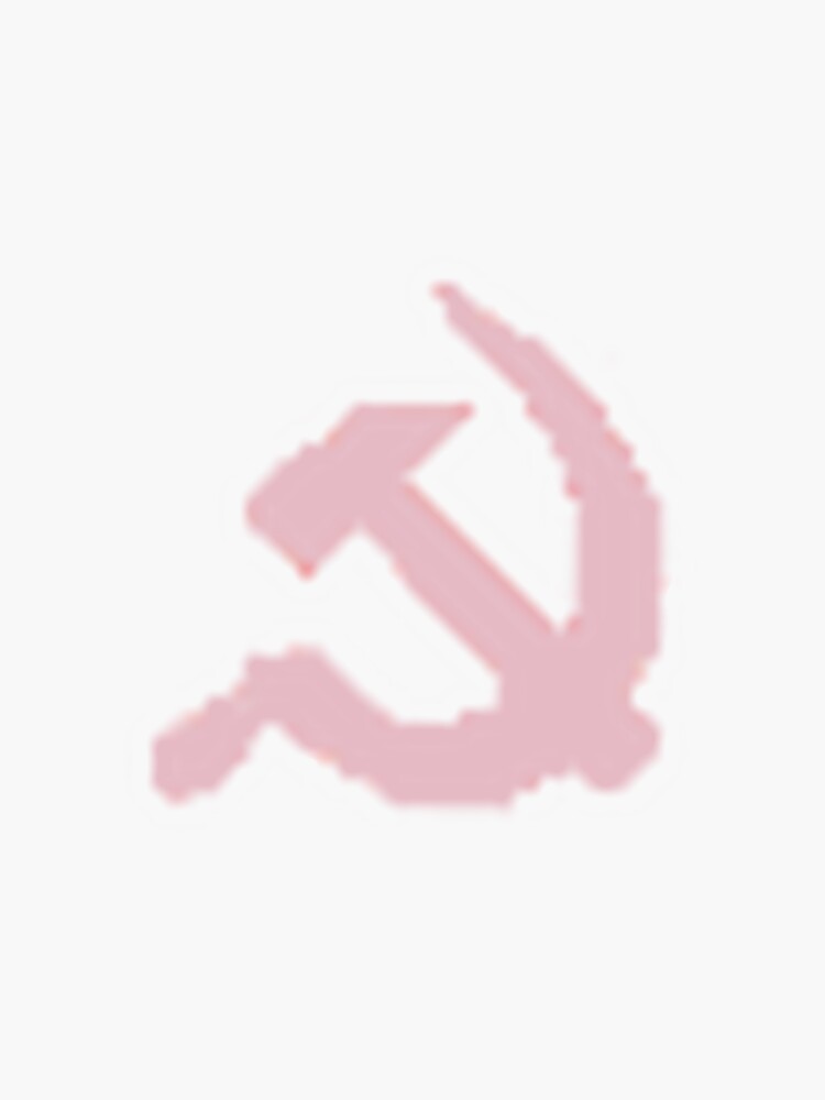 "Pink Russian Soviet Communist Hammer and Sickle" Sticker by YellowSere ...