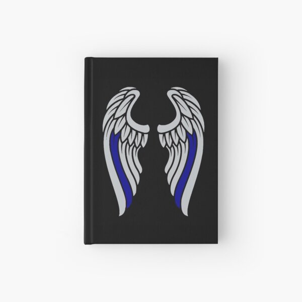 "Thin Blue Line Angel Wings" Journal for Sale by HeadInTheSand | Redbubble