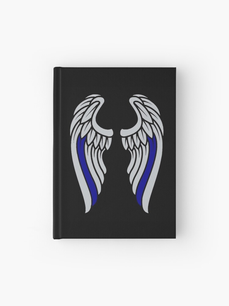 "Thin Blue Line Angel Wings" Journal for Sale by HeadInTheSand | Redbubble