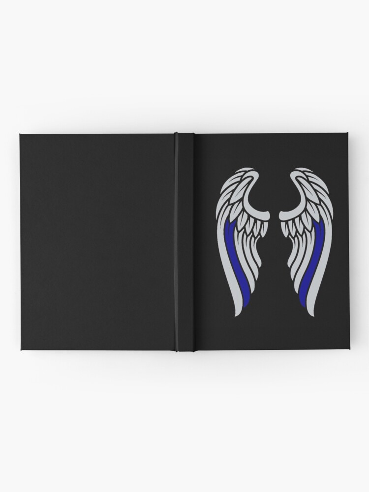 "Thin Blue Line Angel Wings" Journal for Sale by HeadInTheSand | Redbubble