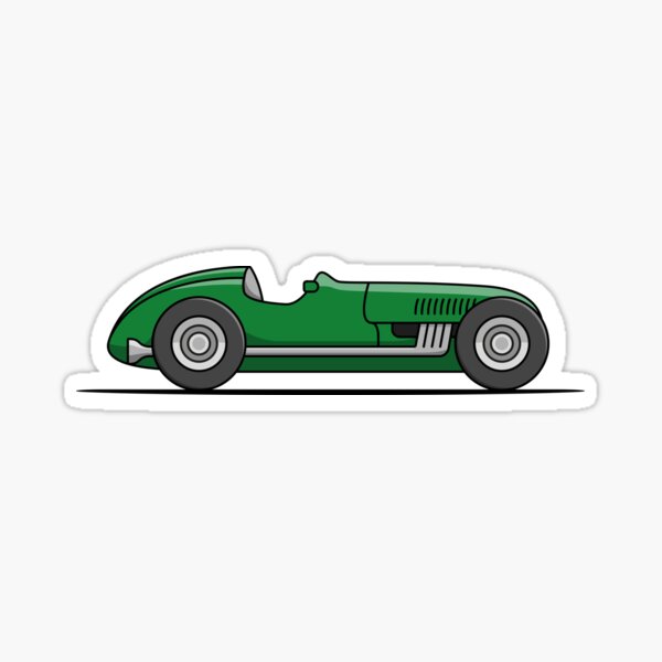 "Classic Racing Car - Green" Sticker for Sale by JingleSnitch | Redbubble