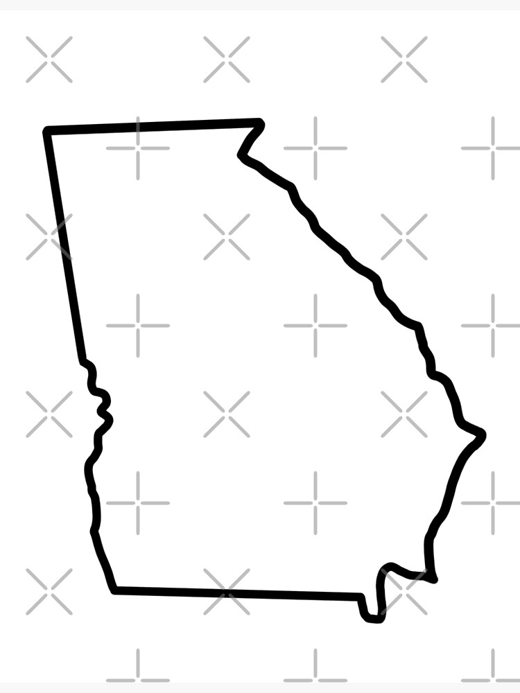 "Georgia State Outline" Poster for Sale by chocmusings | Redbubble