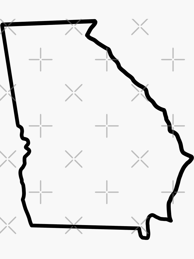 "Georgia State Outline" Sticker for Sale by chocmusings | Redbubble