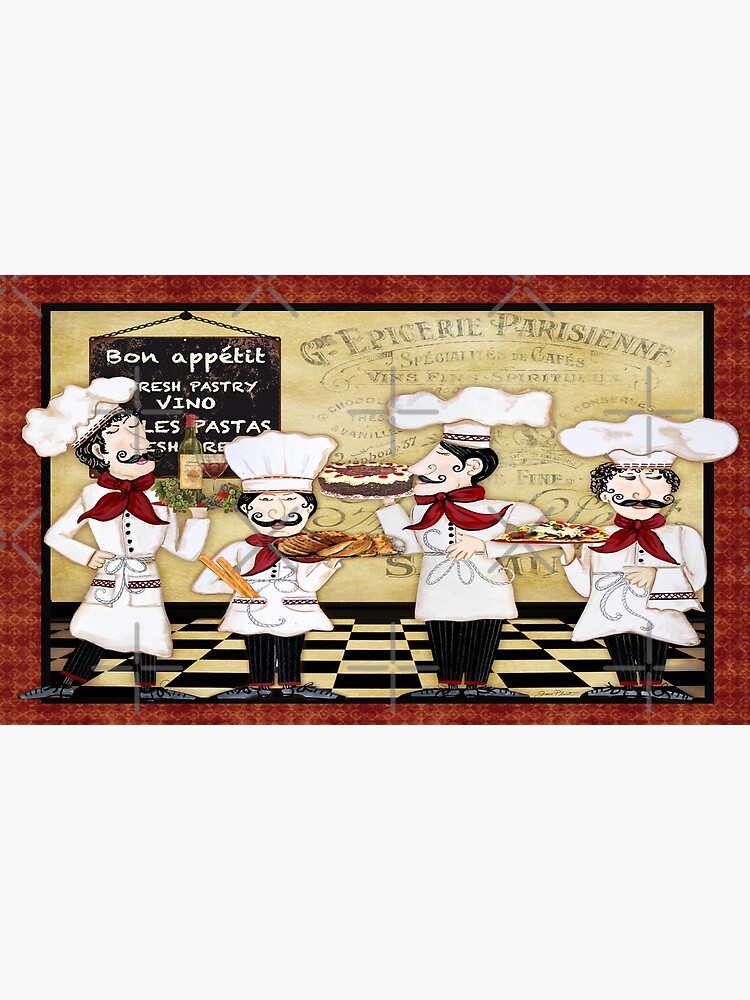 "French Chefs-Bon Appetit" Poster by Jeanplout | Redbubble