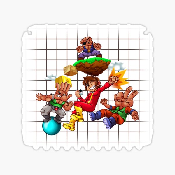"Alex Kidd tribute - cover variant" Sticker for Sale by raquiel | Redbubble
