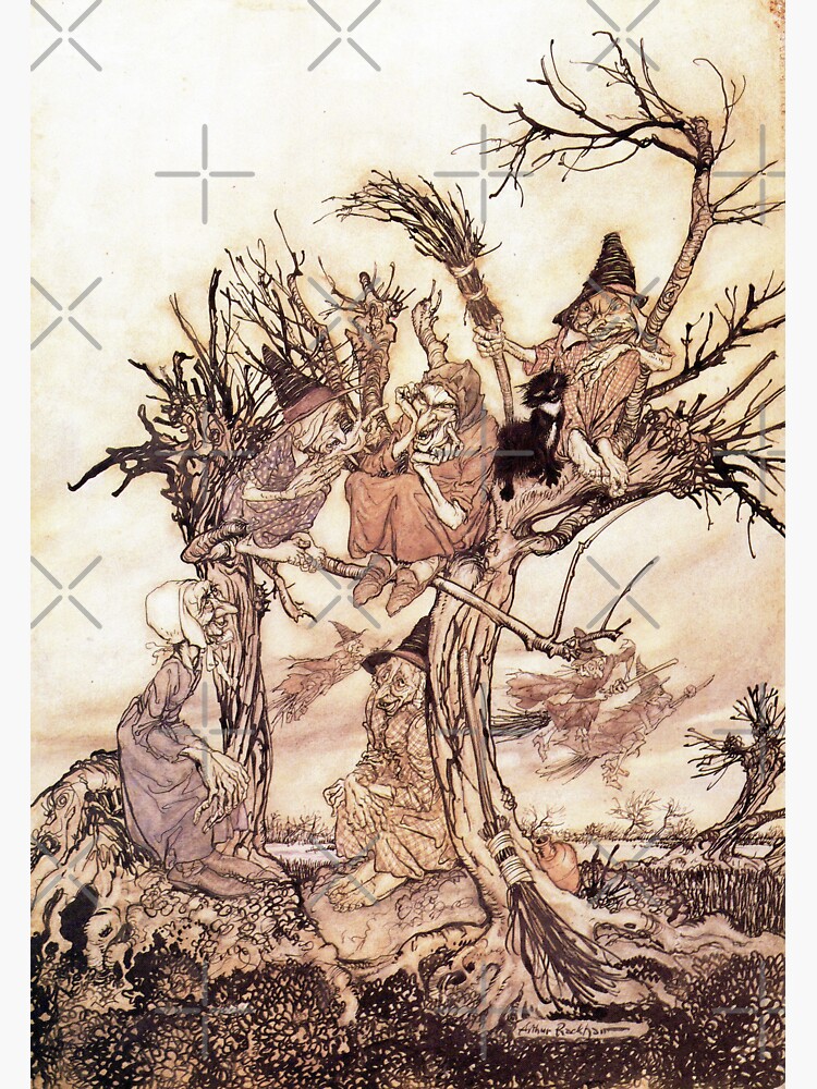 "The Witches Meeting - Arthur Rackham" Sticker for Sale by ...
