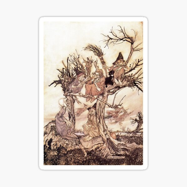 "The Witches Meeting - Arthur Rackham" Sticker for Sale by ...