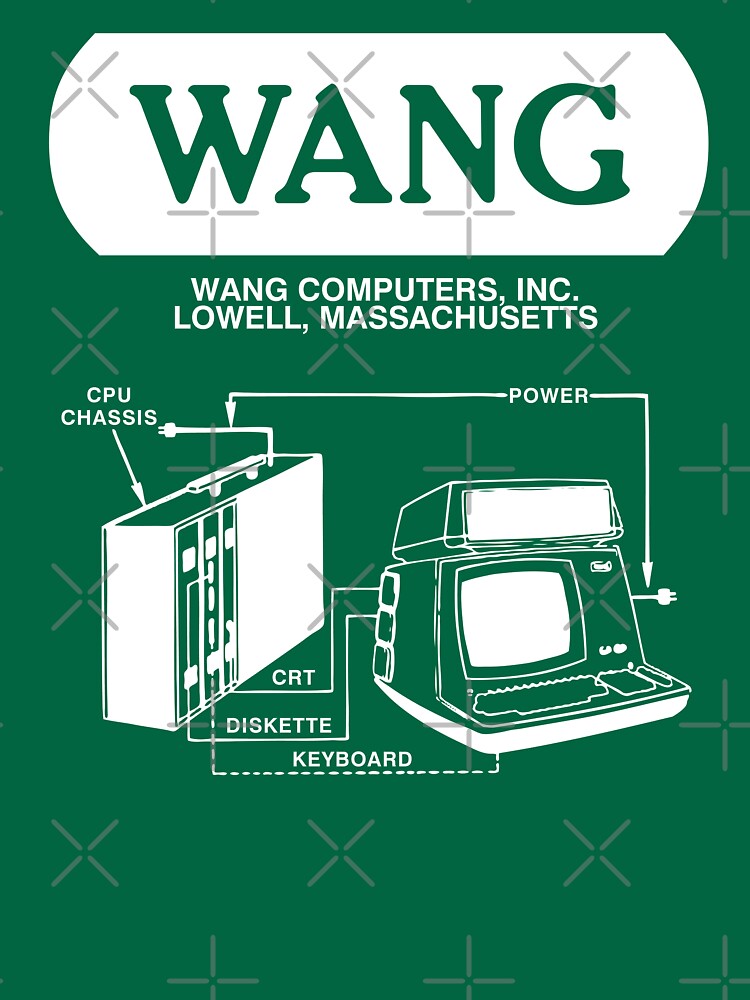 "Wang Computers Logo - White" T-shirt for Sale by philarego | Redbubble ...