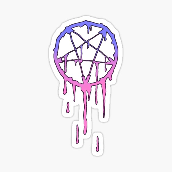 "Pastel Goth Satanic Star" Sticker for Sale by joodlesss | Redbubble
