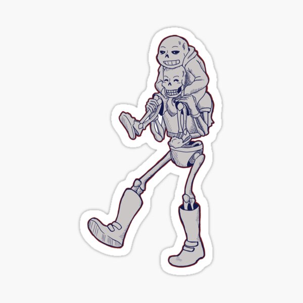 "Sans and Papyrus" Sticker for Sale by jazmtaz | Redbubble