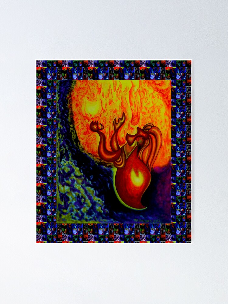 "On Fire with Praise - Color" Poster for Sale by ArtistBil4Hire | Redbubble