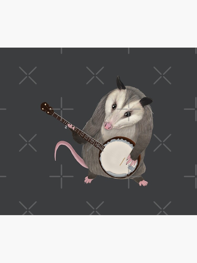 "Opossum playing the banjo - possum" Throw Blanket for Sale by Mehu ...