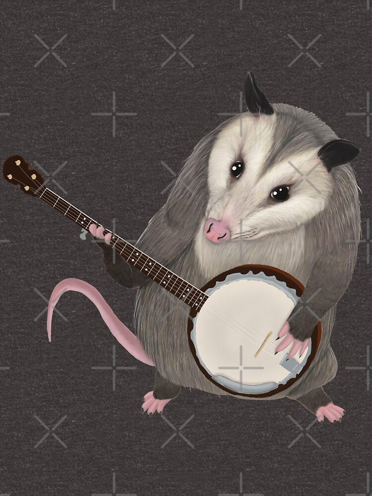 "Opossum playing the banjo - possum" T-shirt for Sale by Mehu ...