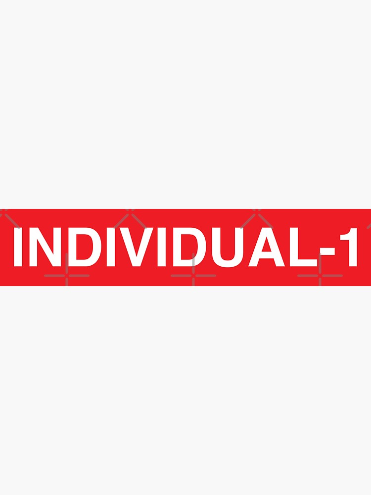 ""INDIVIDUAL-1" Trump Meme " Sticker for Sale by RachelTintedRed ...