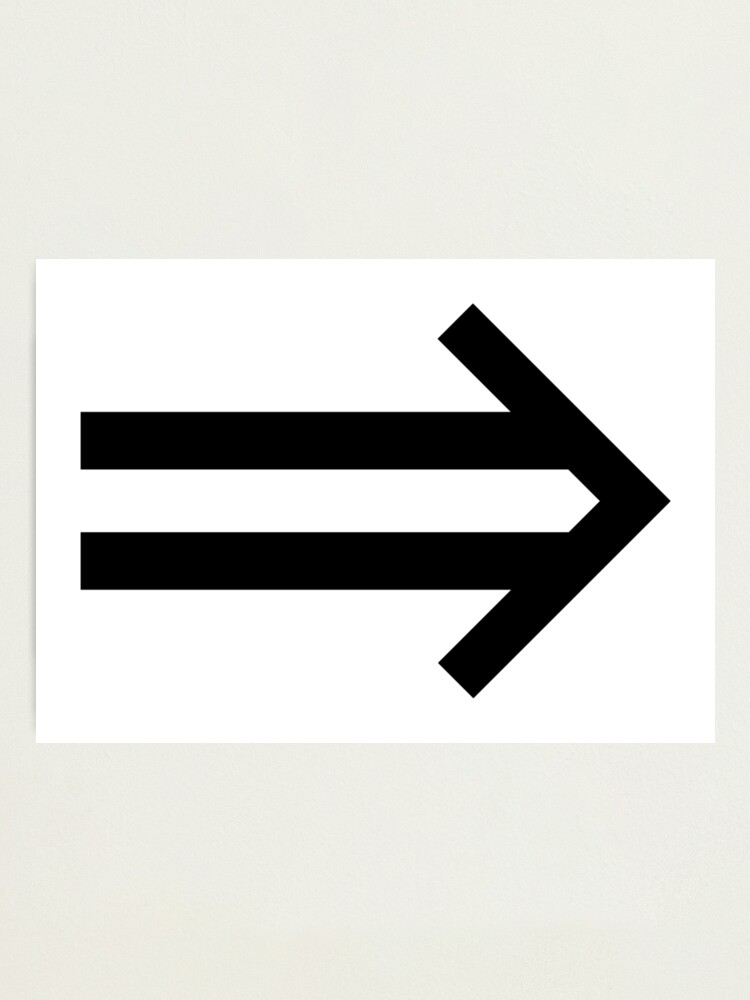 "Implies (Math Symbol)" Photographic Print by AaronIsBack | Redbubble