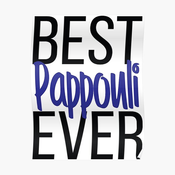 Póster «El mejor Pappouli Ever Griego Abuelo Abuelo Pappous Pappoo Papu ...