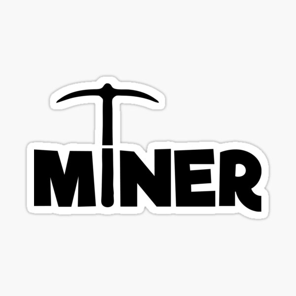 "Miner (Pickaxe)" Sticker for Sale by AaronIsBack | Redbubble