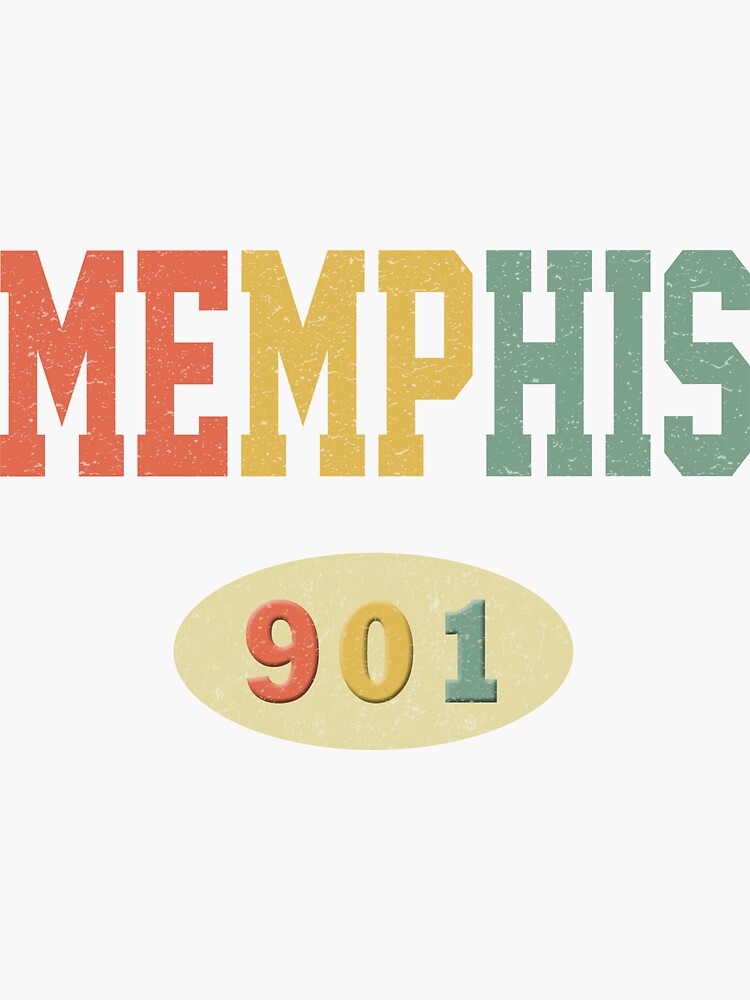 "Memphis 901 Area Code" Sticker for Sale by sillerioustees | Redbubble