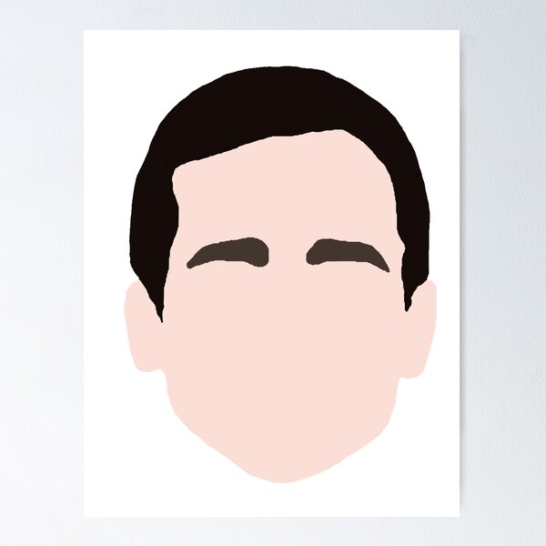 "Michael Scott Face + Digital Art" Poster for Sale by KangarooZach41 ...