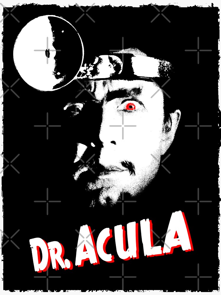 "Dr. ACULA" Sticker for Sale by monsterplanet | Redbubble