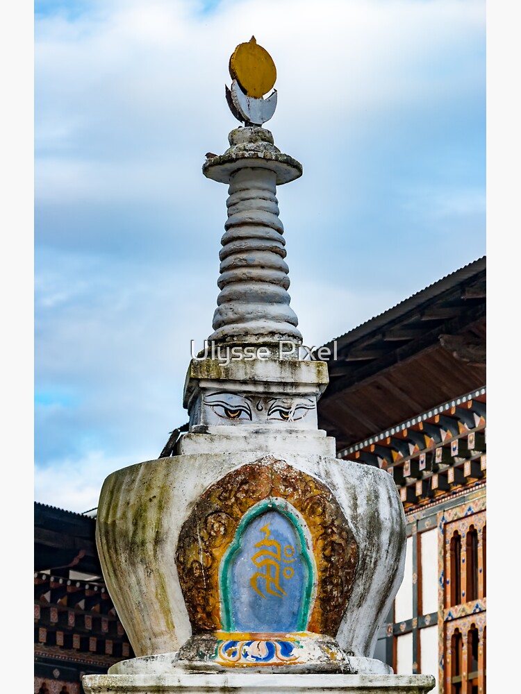 "Stupa in Mongar - Bhutan" Sticker for Sale by DavidJallaud | Redbubble