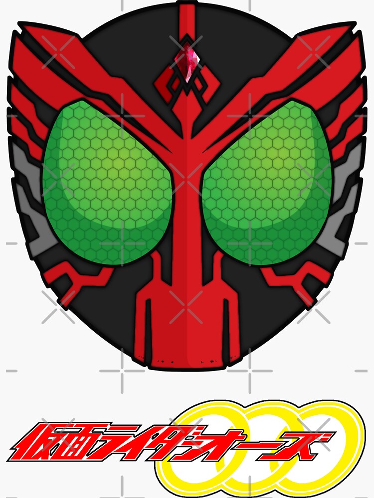 "Kamen Rider OOO Head" Sticker for Sale by gtsbubble | Redbubble