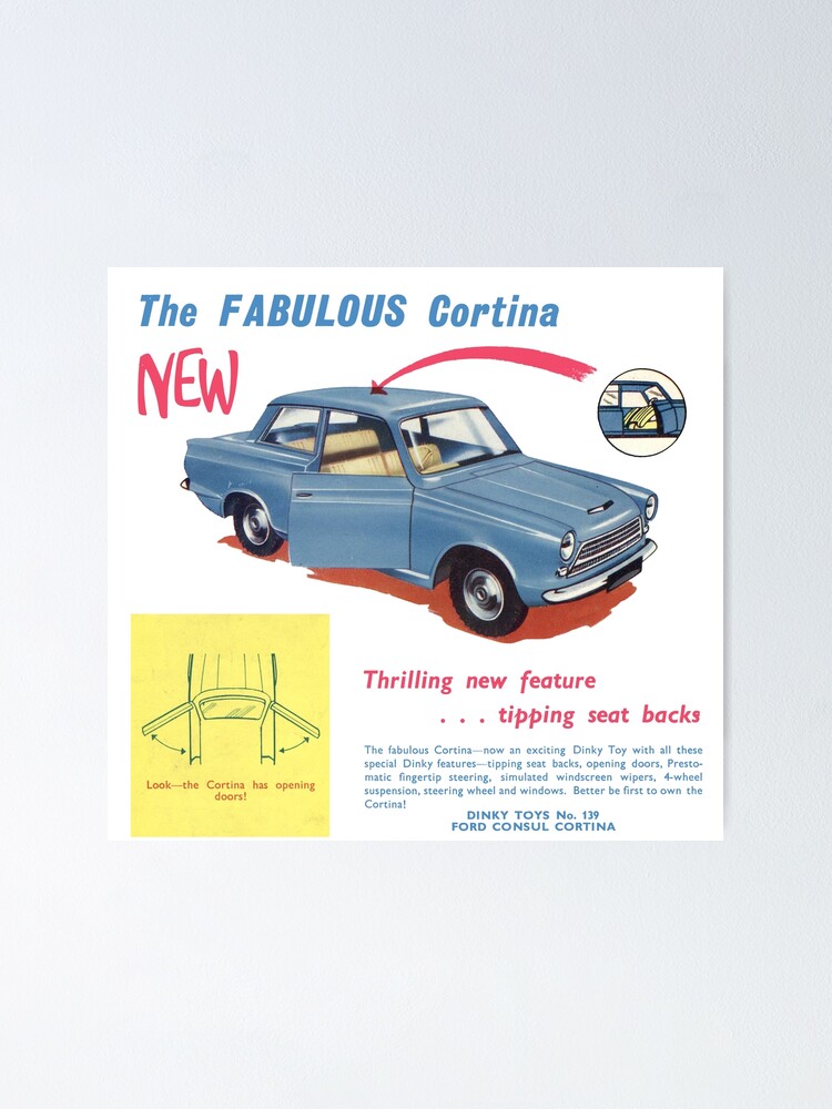 "FORD CONSUL CORTINA" Poster by ThrowbackMotors | Redbubble