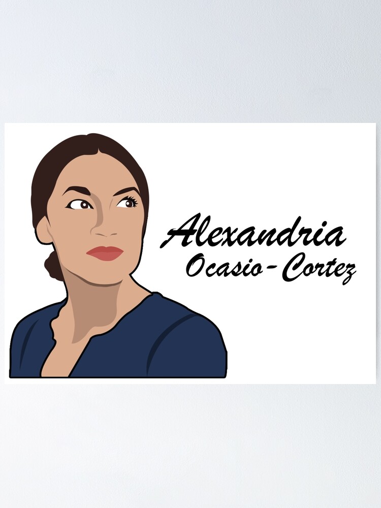 Póster «Alexandria Ocasio-Cortez ~ Arte de dibujos animados» de ...