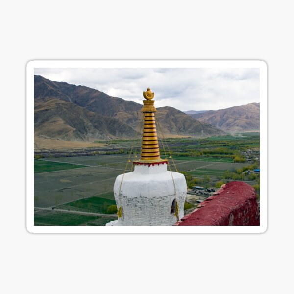 "Stupa at Yumbulakhang Palace - Tibet" Sticker by DavidJallaud | Redbubble