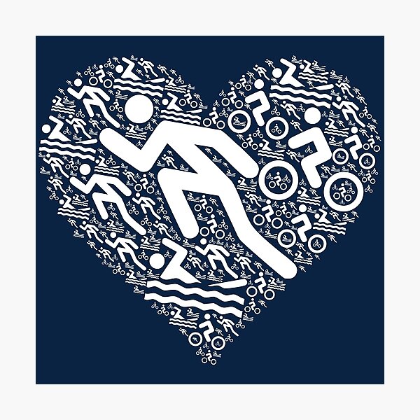 Lámina fotográfica «Corazon de triatlon | Idea de regalo para los ...