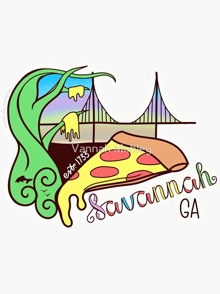 "The City of Savannah, Georgia" Sticker for Sale by vannahmobs | Redbubble