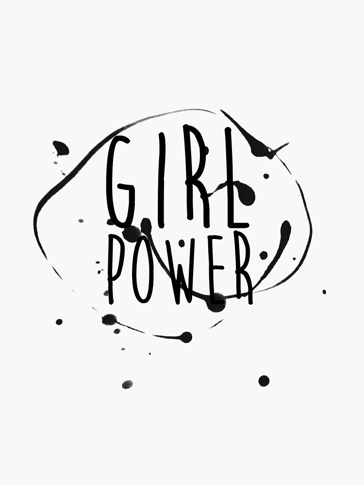 "Girl Power Word Art" Sticker by tracpitch | Redbubble