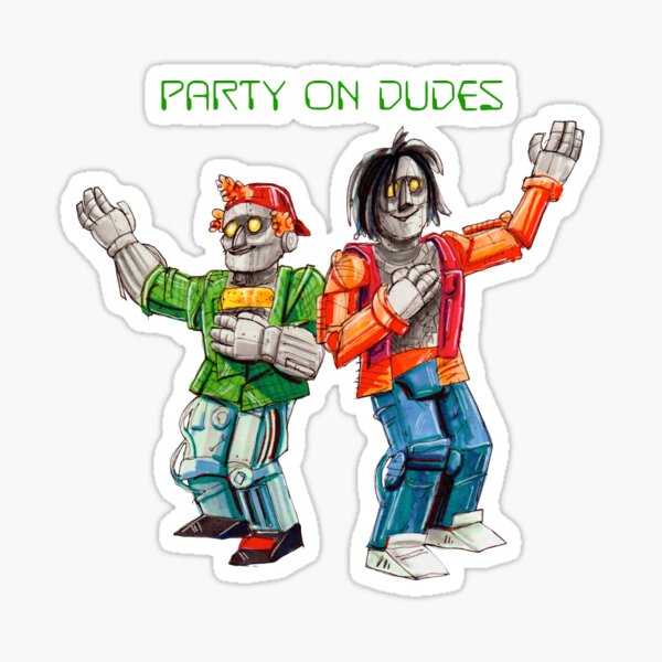 "Good Robot Bill & Ted" Sticker for Sale by moveslikekeef | Redbubble