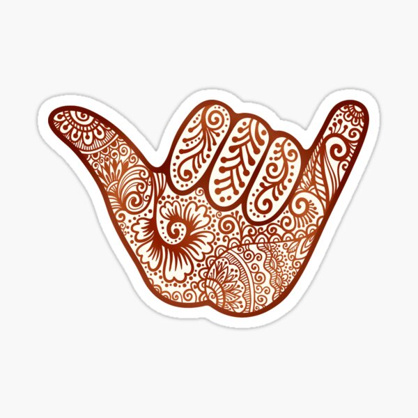 "Shaka hand sign" Sticker for Sale by OJOEF89 | Redbubble
