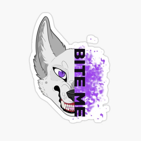 "BITE ME - Scylla Purple" Sticker for Sale by sephinta | Redbubble