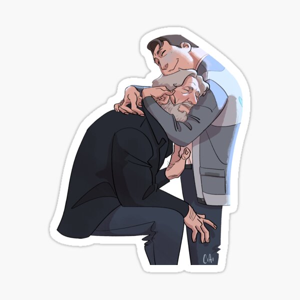 "hankcon hug" Sticker for Sale by der-gao | Redbubble