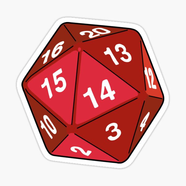 "D20" Sticker by daisy-sock | Redbubble