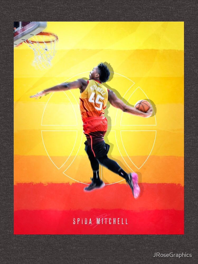"Donovan Spida Mitchell Utah Sports Art" T-shirt by JRoseGraphics ...